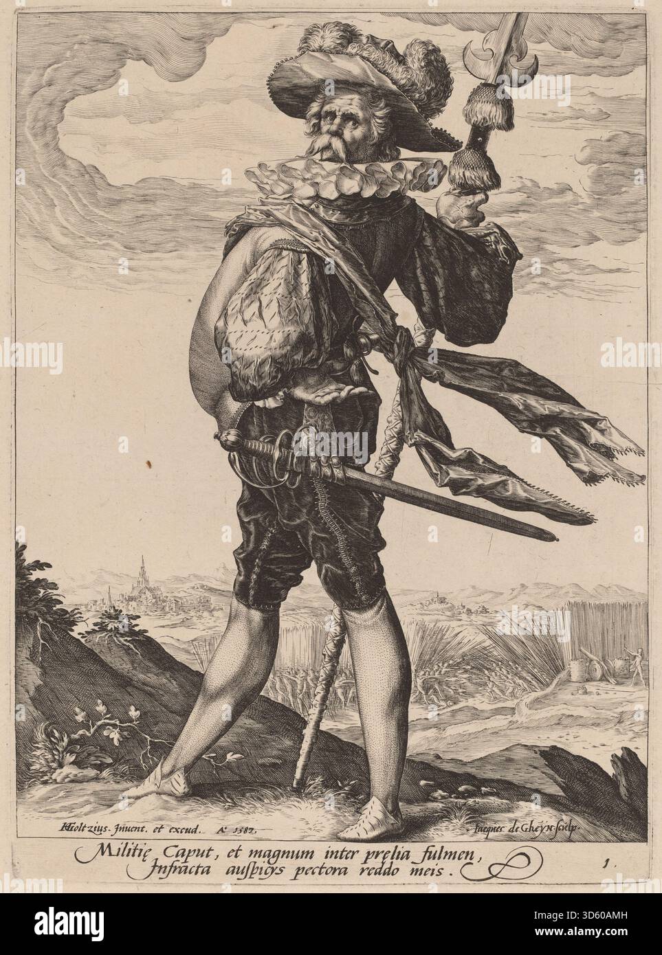 This 1587 engraving by Jacques de Gheyn II after Hendrik Goltzius ...