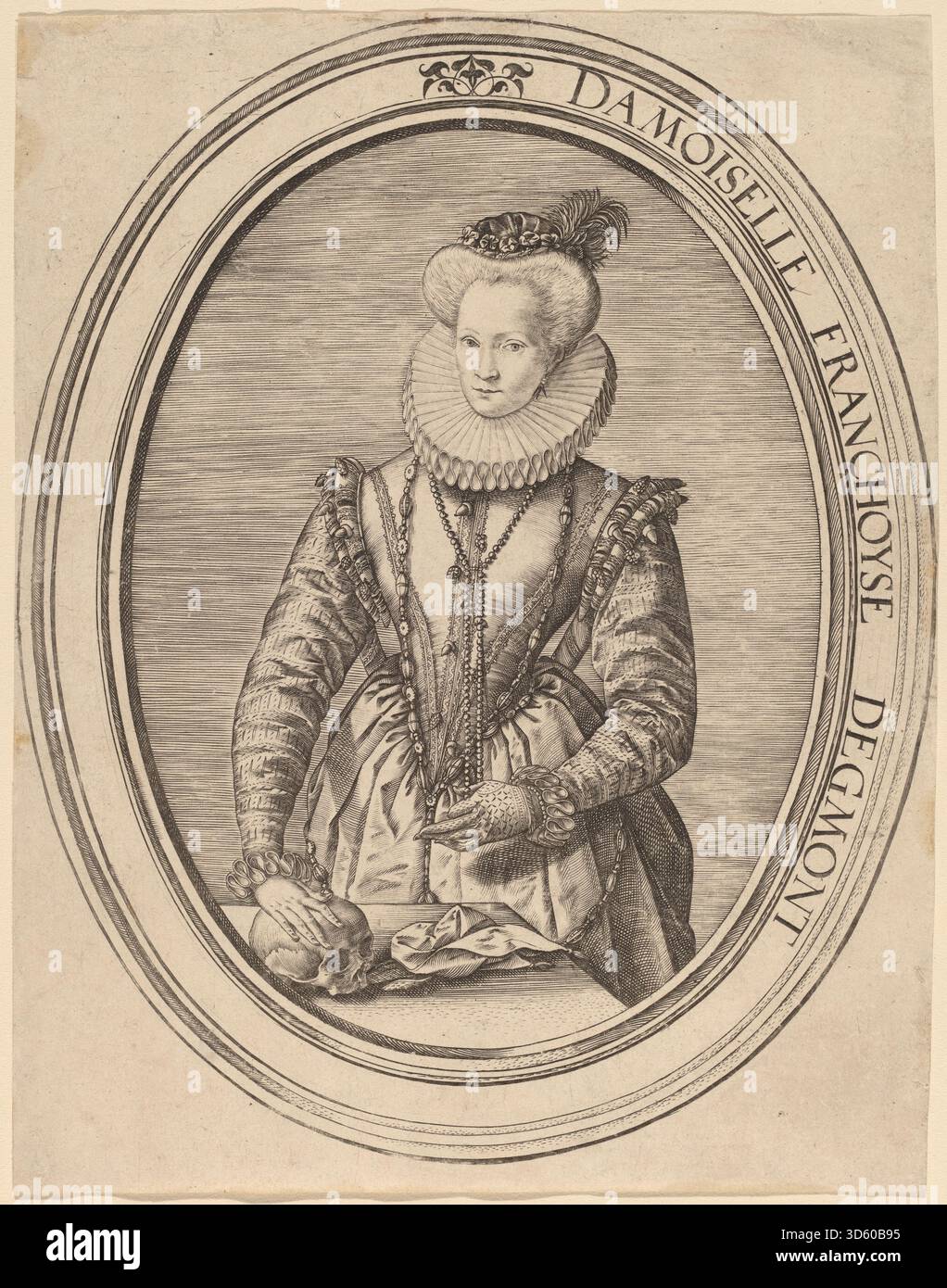 This 1580 portrait by Hendrik Goltzius depicts Françoise van Egmond ...