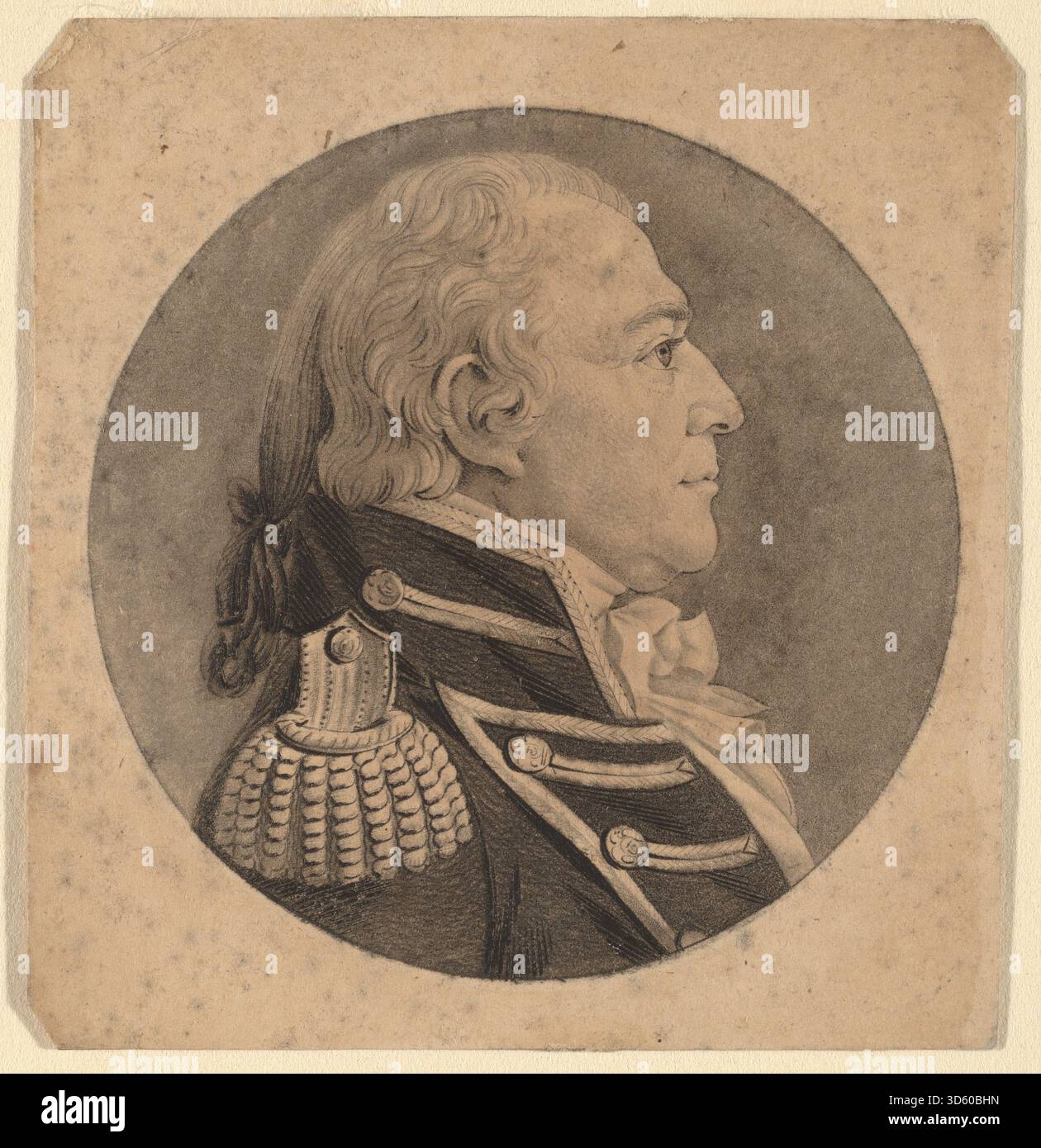A portrait drawing by Charles B J Févret de Saint-Mémin from 1806 ...