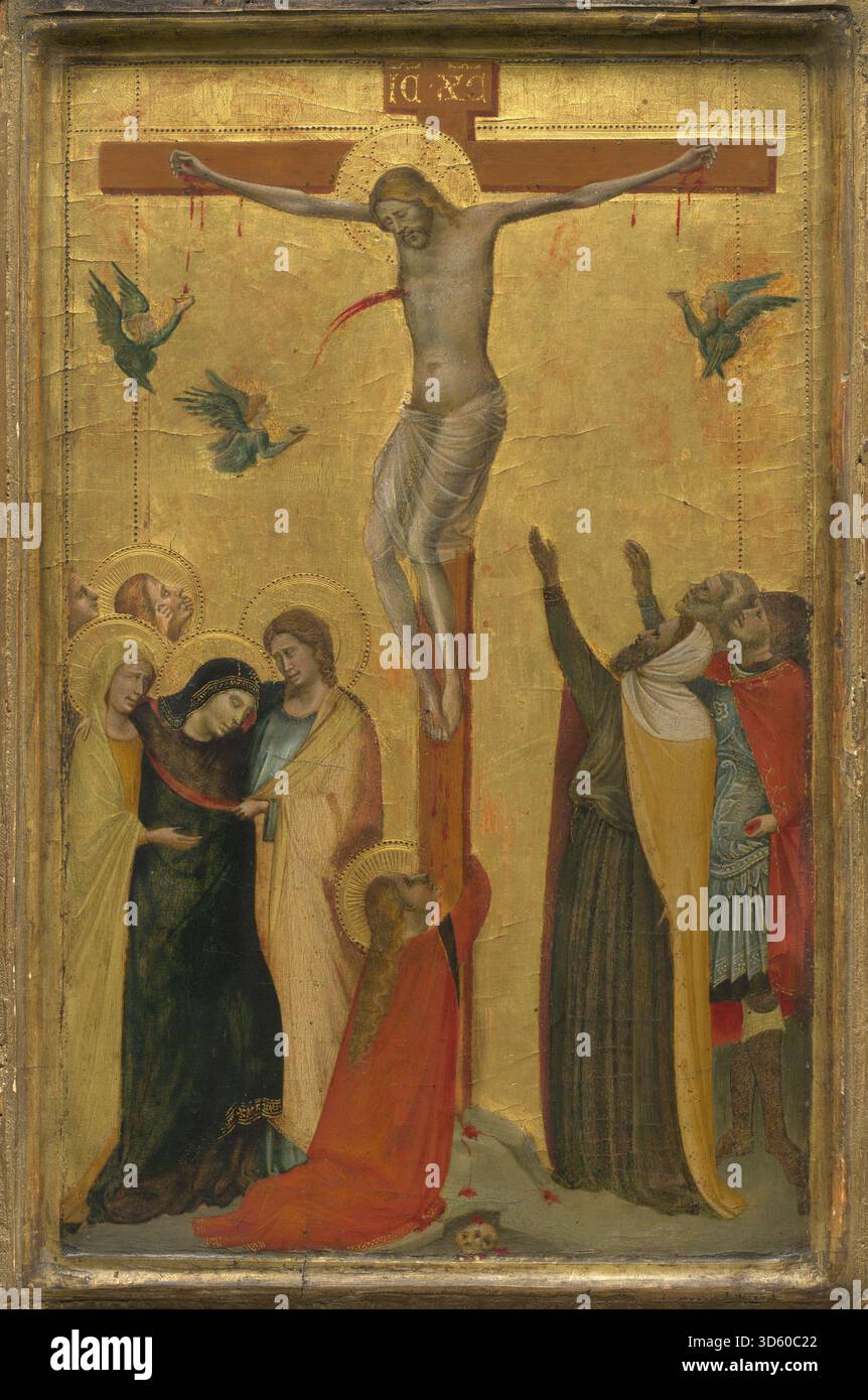 A painting by Bernardo Daddi circa 1320–1325 depicting the Crucifixion ...