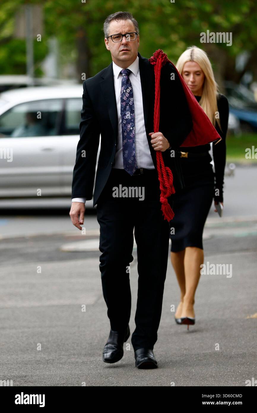 Lachlan Young's barrister Glenn Casement arrives at the Supreme Court ...