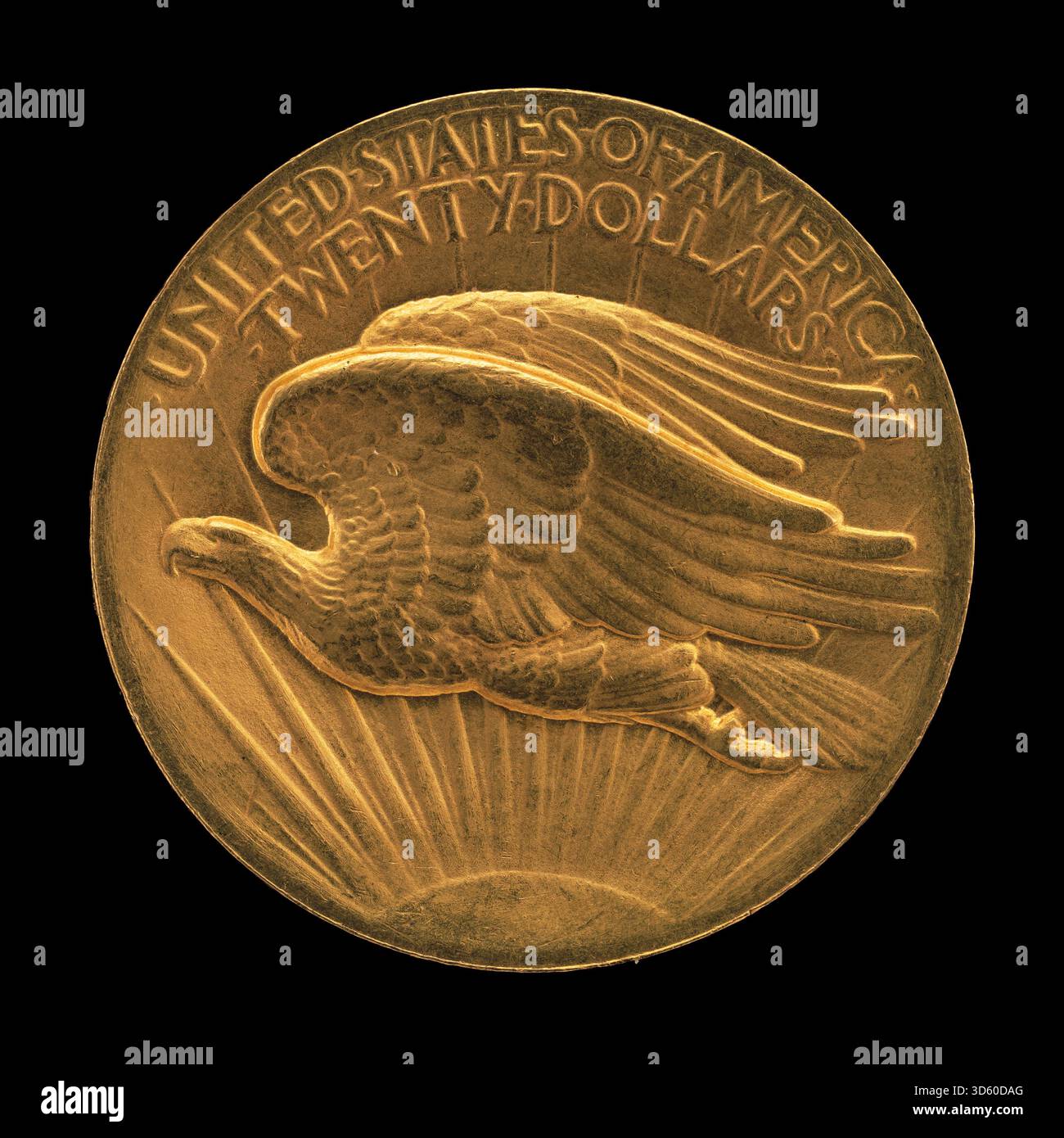 The reverse of the 1907 Double Eagle Twenty Dollar Gold Piece by ...