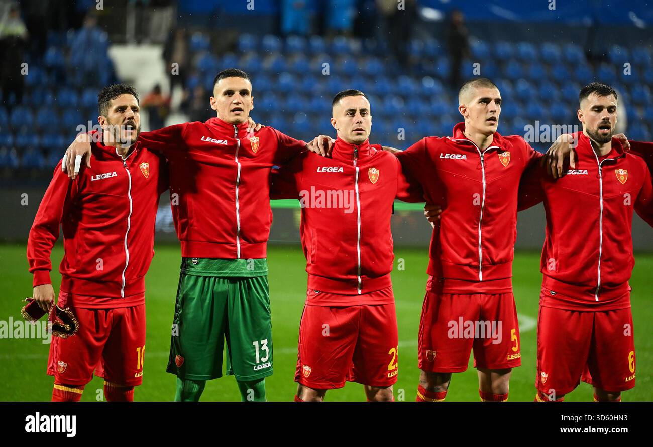 PODGORICA, MONTENEGRO - NOVEMBER 17: Stevan Jovetic, Igor Nikic, Adam ...