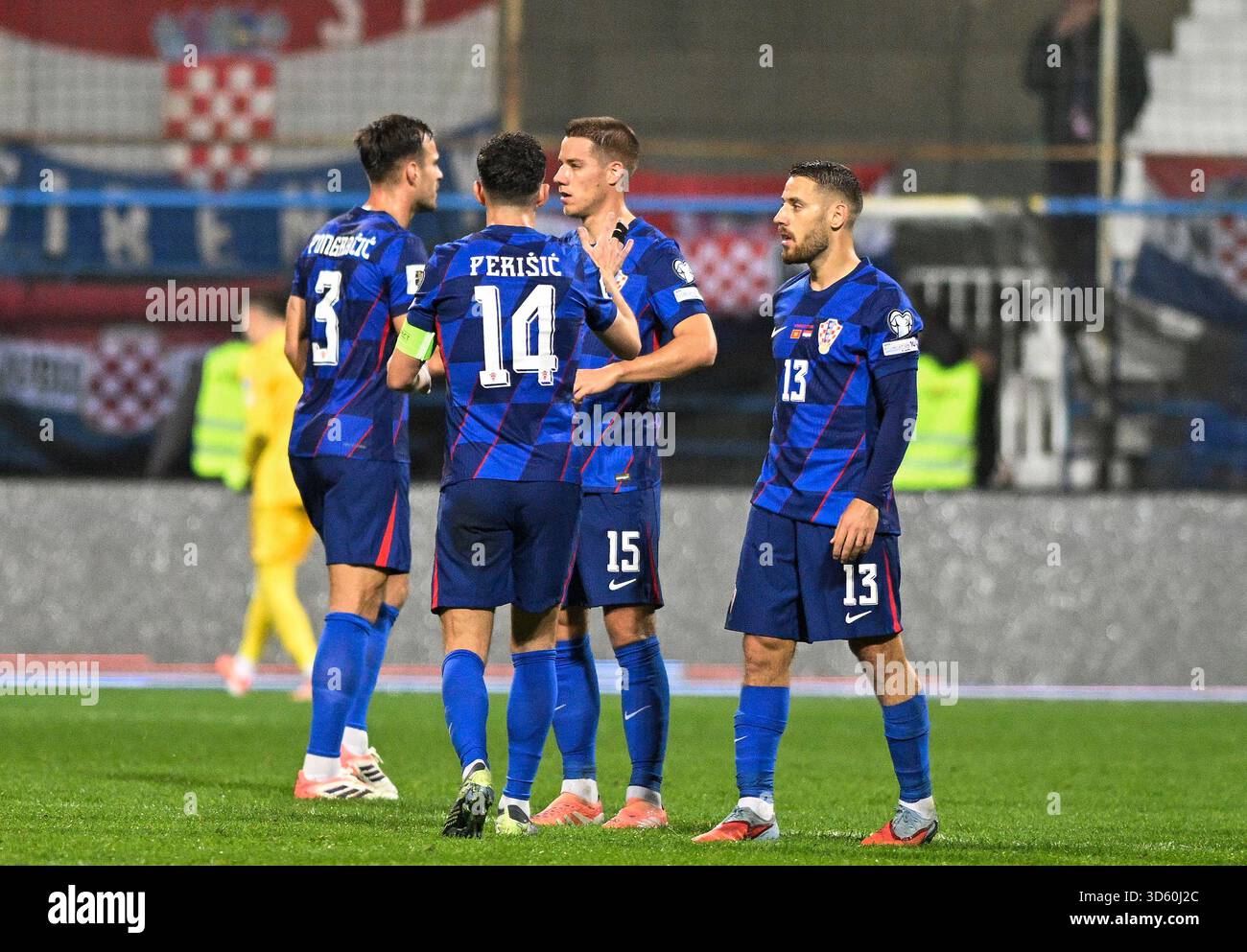 PODGORICA, MONTENEGRO - NOVEMBER 17: Mario Pasalic, Nikola Vlasic and ...