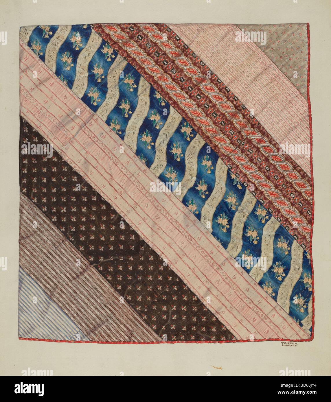 This quilt by Joseph Lubrano, made between 1935 and 1942, shows the ...