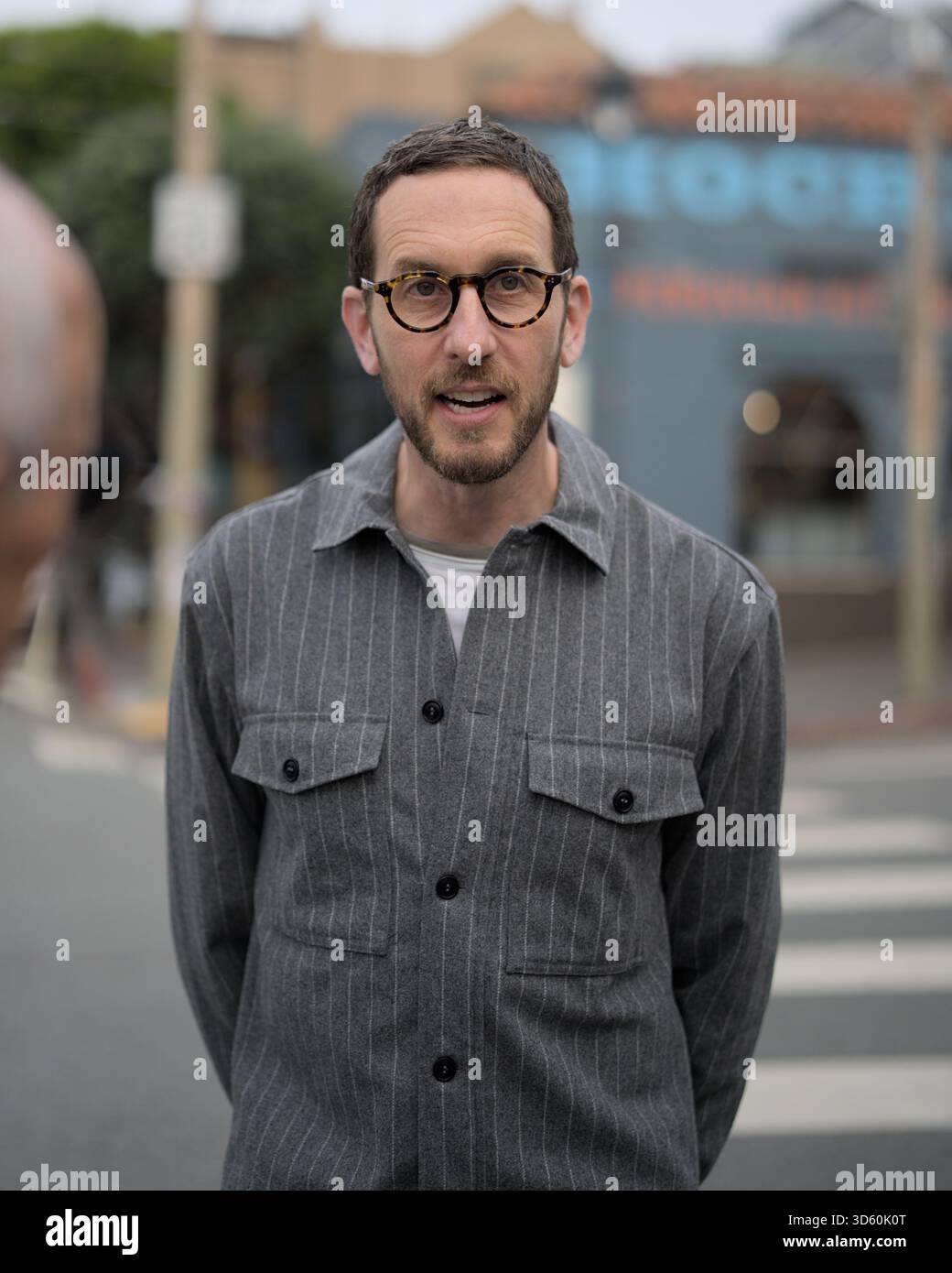 Senator Scott Wiener speaks with constituents in Potrero Hill, San ...