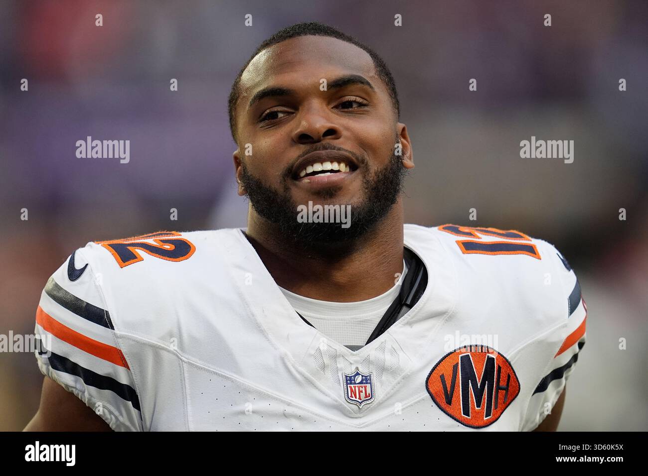 Chicago Bears wide receiver Devin Duvernay (12) leaves the field after ...
