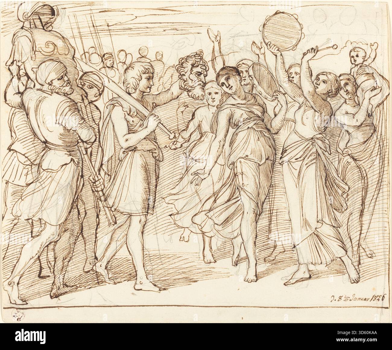 The Triumph of David, painted by Julius Schnorr von Carolsfeld in 1826 ...