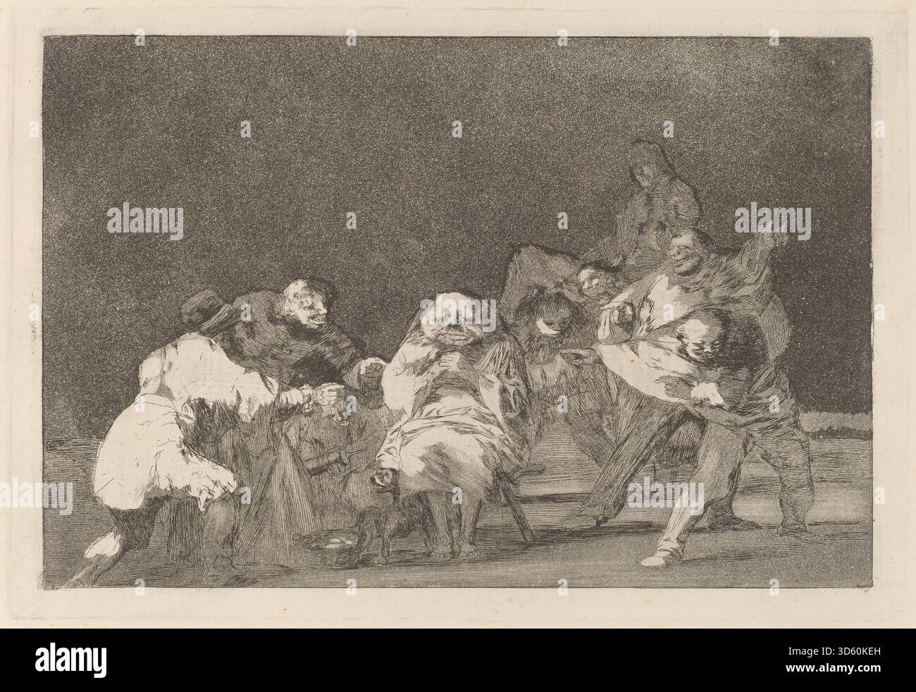 An etching by Francisco de Goya created in or after 1816 titled ...