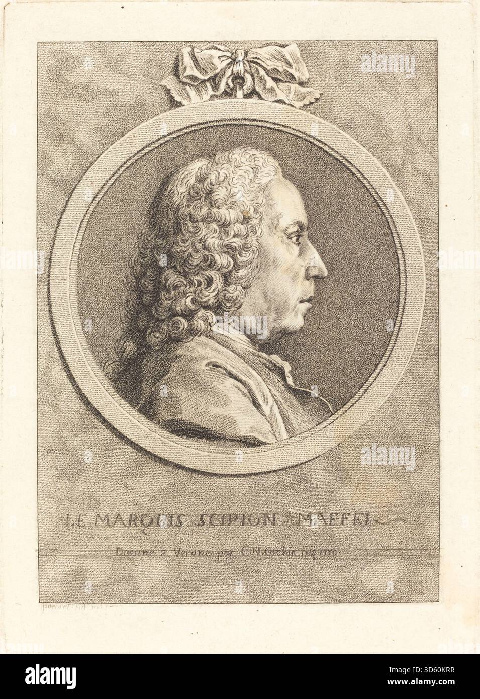An engraved portrait by Charles Nicolas Cochin II from 1750 of Le ...