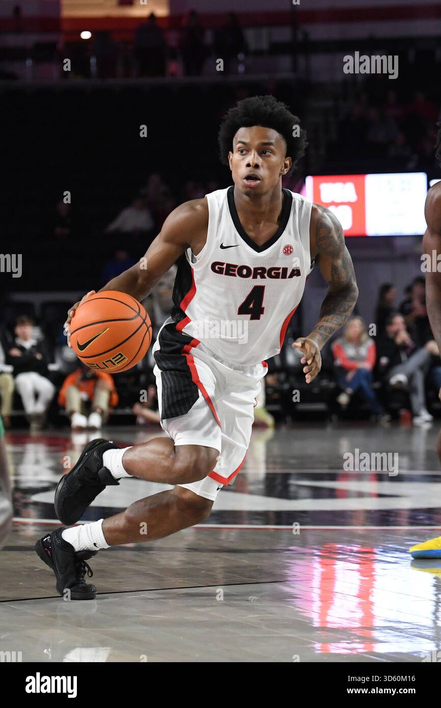 ATHENS, GA - NOVEMBER 17: Guard Marcus Millender #4 of the Georgia ...