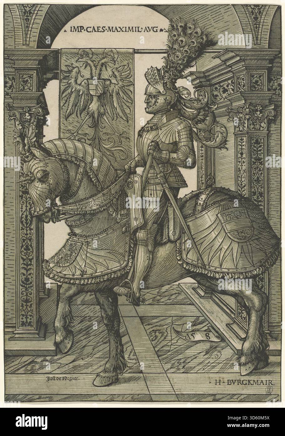 A print by Hans Burgkmair I depicting Emperor Maximilian I, created ...