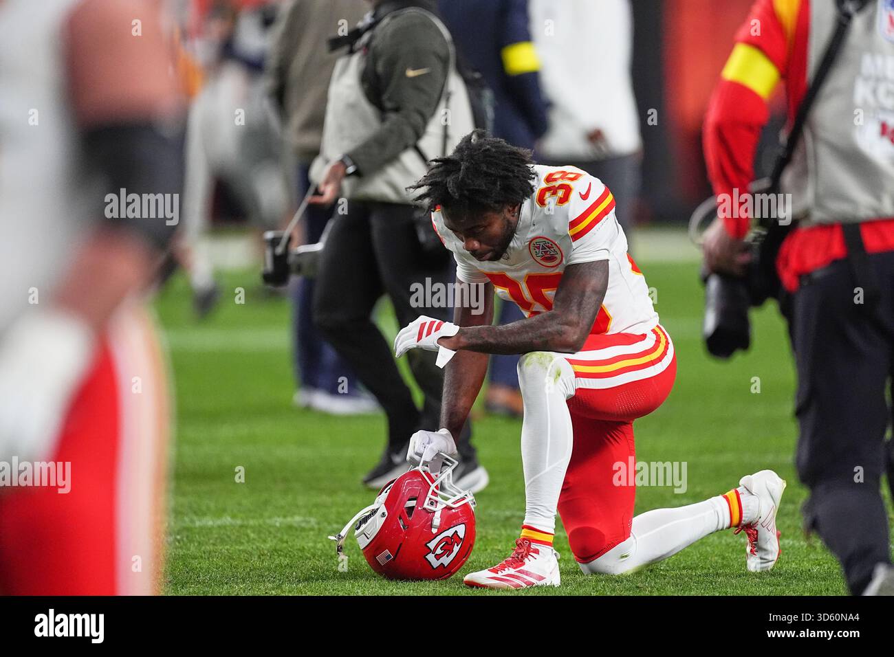 Kansas City Chiefs defensive back Kevin Knowles (38) in the second half ...