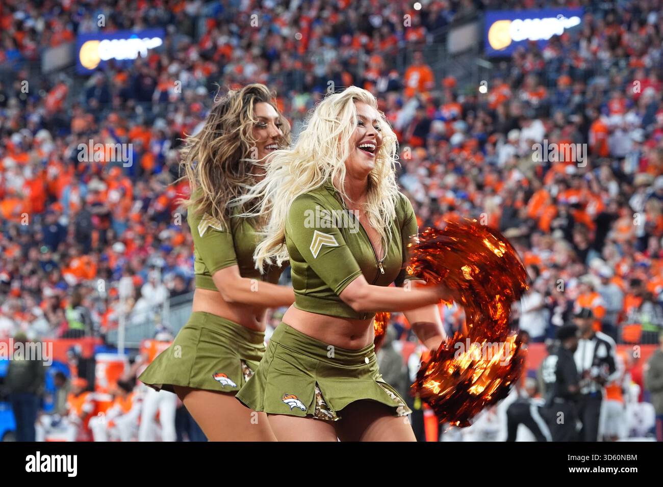 Denver Broncos cheerleaders perform in the second half of an NFL ...