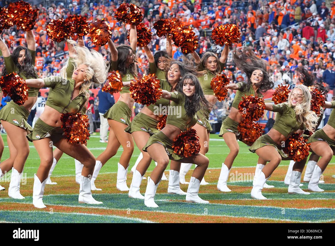 Denver Broncos cheerleaders perform in the second half of an NFL ...