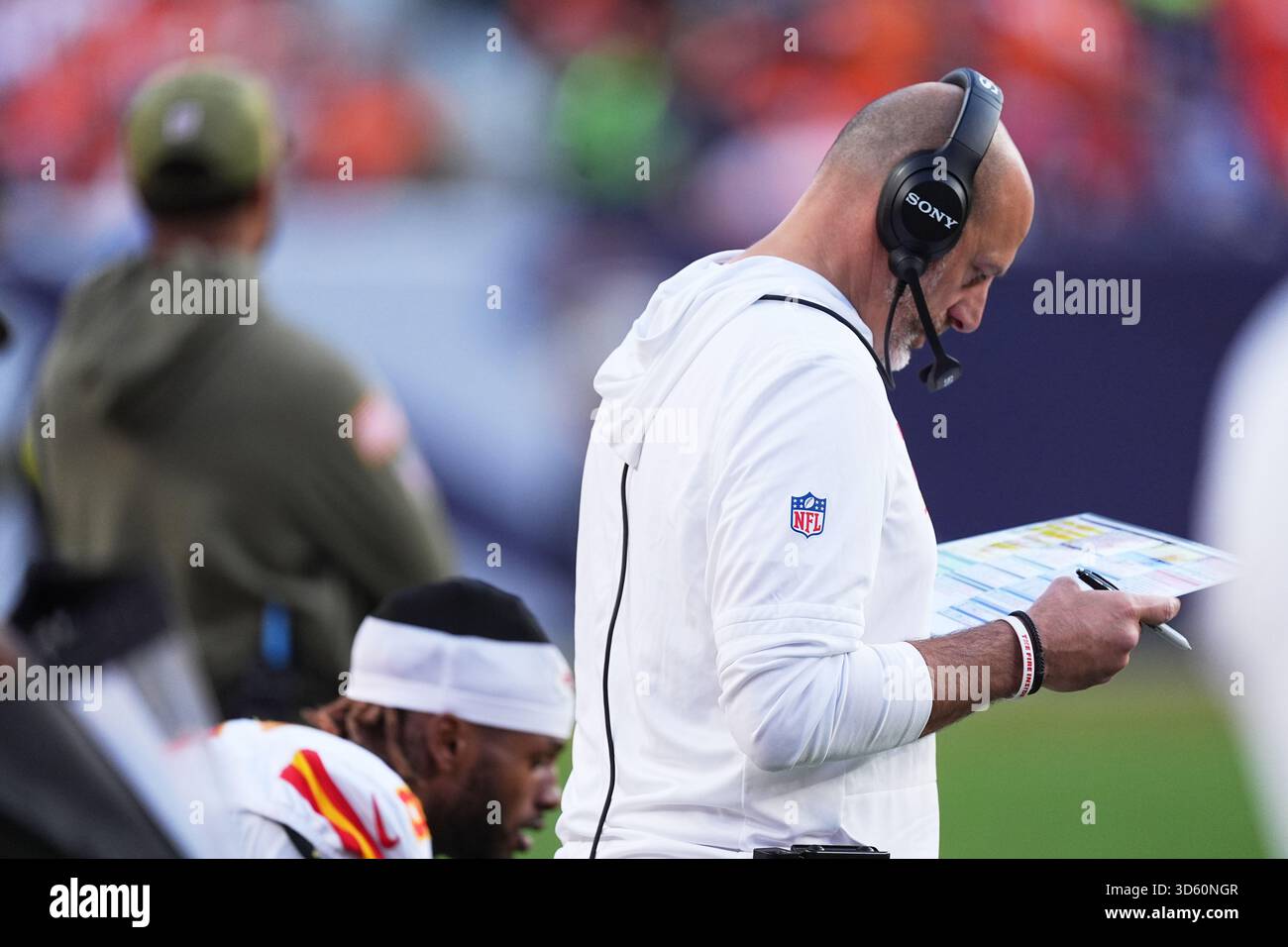 Kansas City Chiefs offensive coordinator Matt Nagy in the second half ...