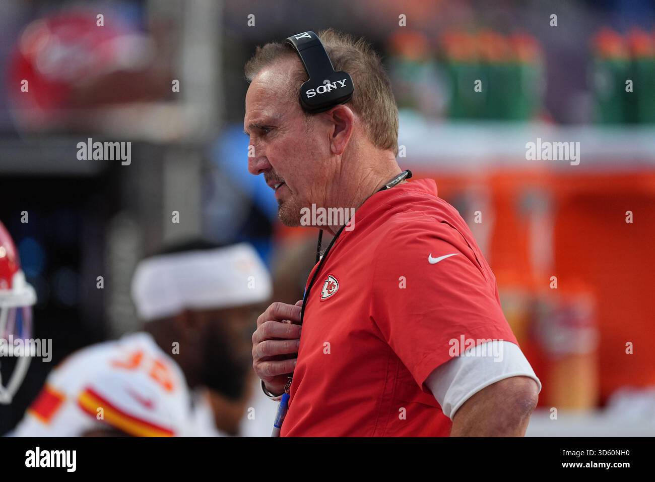 Kansas City Chiefs defensive coordinator Steve Spagnuolo in the second ...