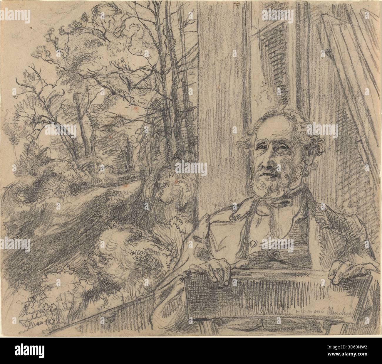 A portrait of Jacob Meyer Heine by Félix Bracquemond, created in 1872 ...