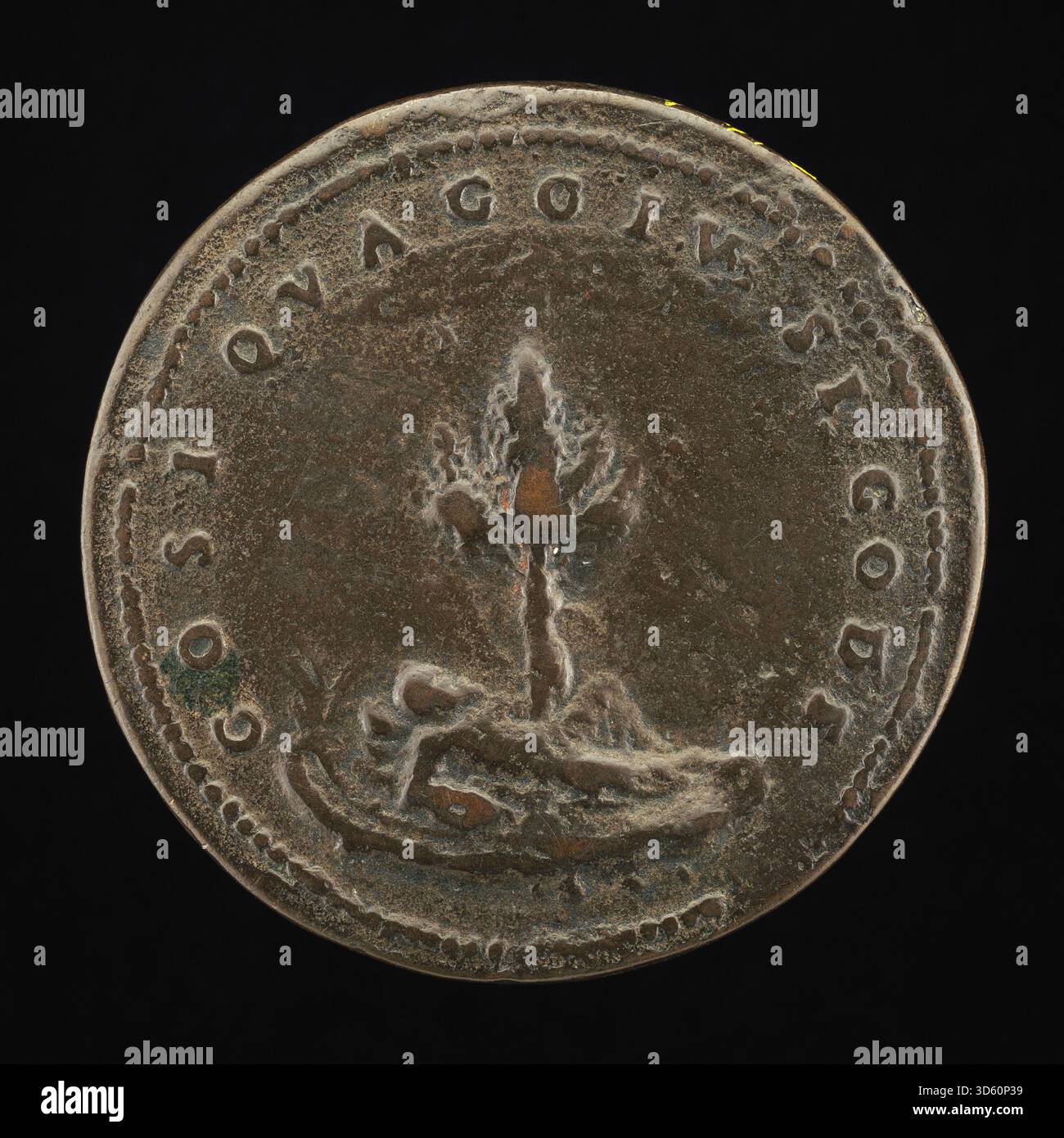 Reverse medal by Domenico Poggini, circa 1561, depicting a man ...