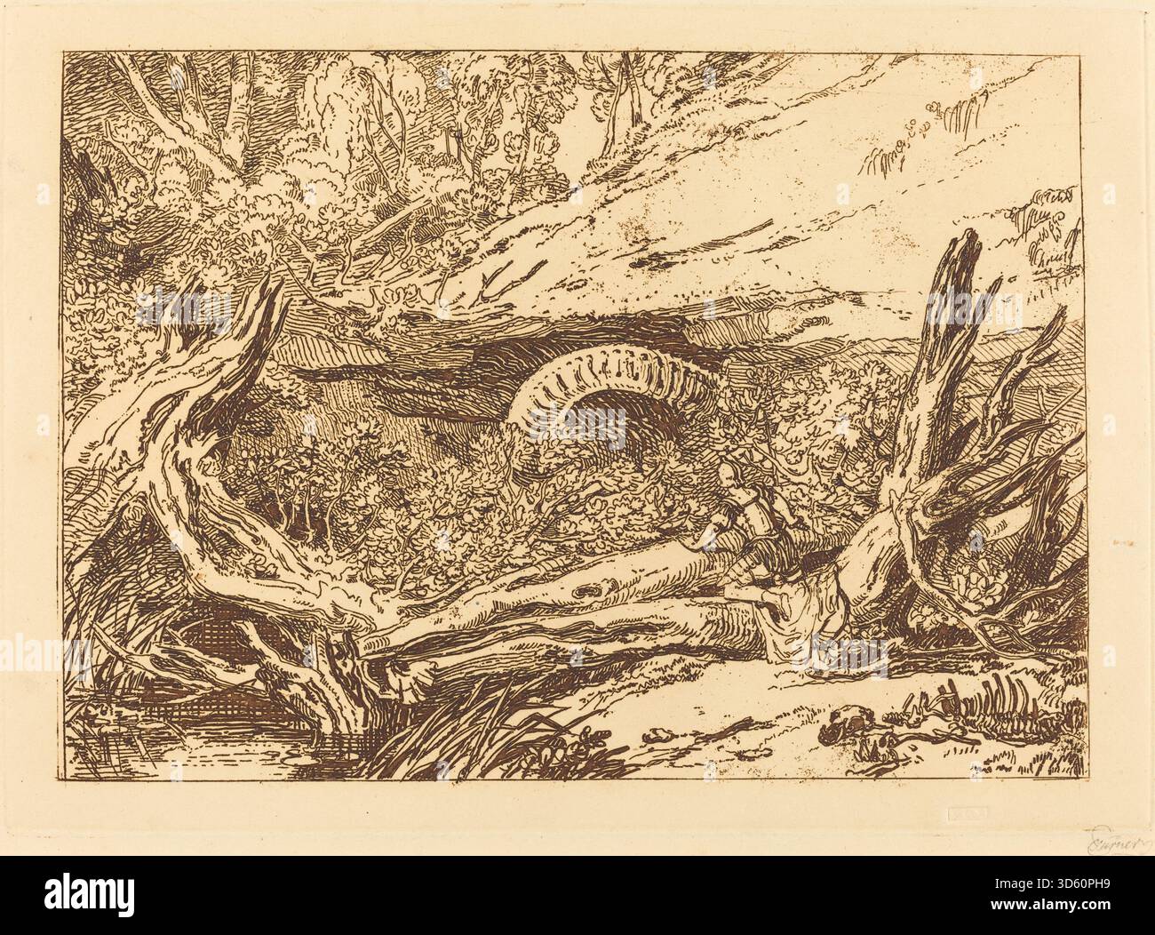 This 1807 print by Joseph Mallord William Turner depicts the ...