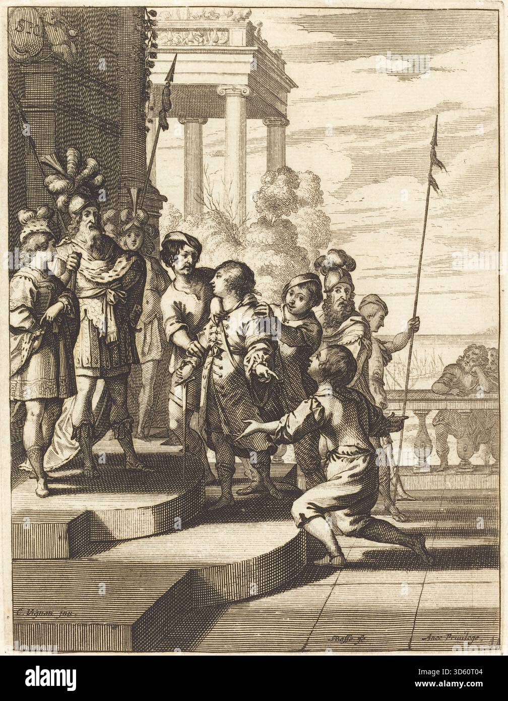 A 1639 engraving by Abraham Bosse after Claude Vignon illustrating a ...