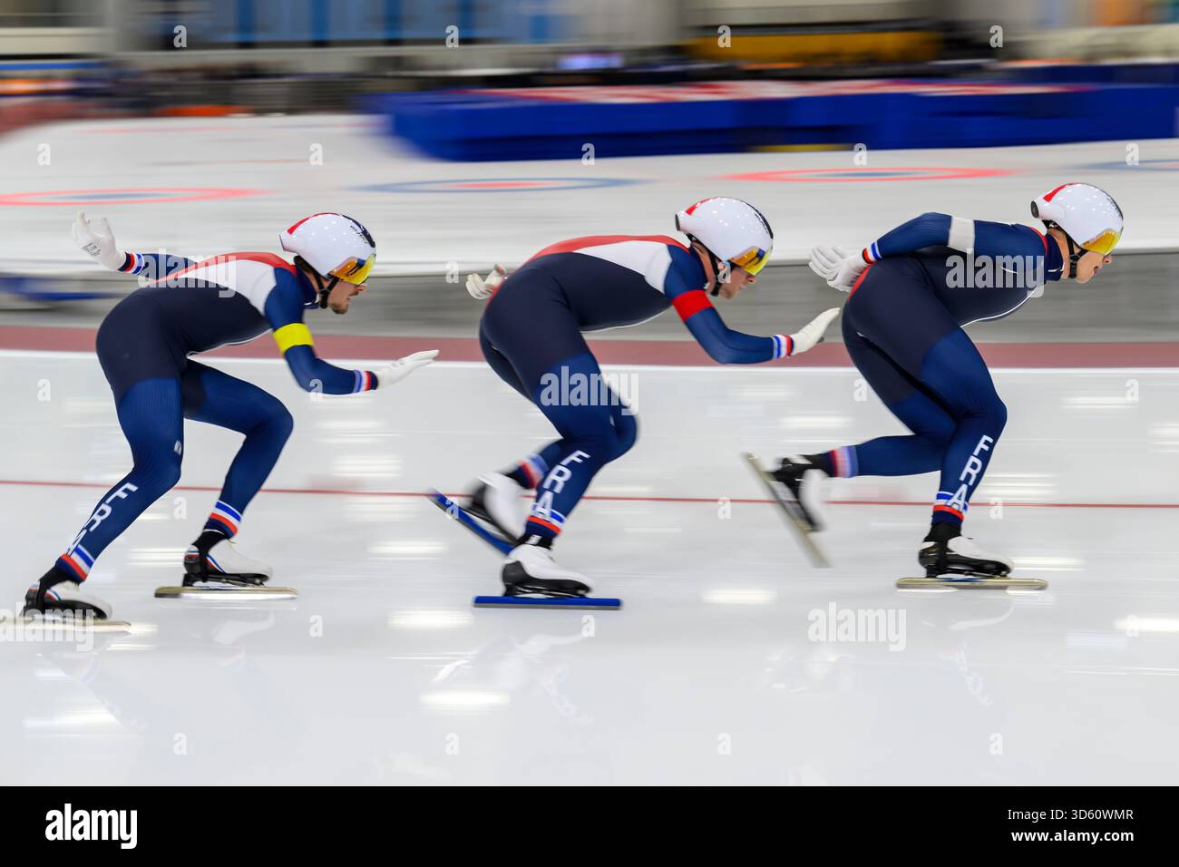 From front to back, France's Timothy Loubineaud, Valentin Thiebault and ...