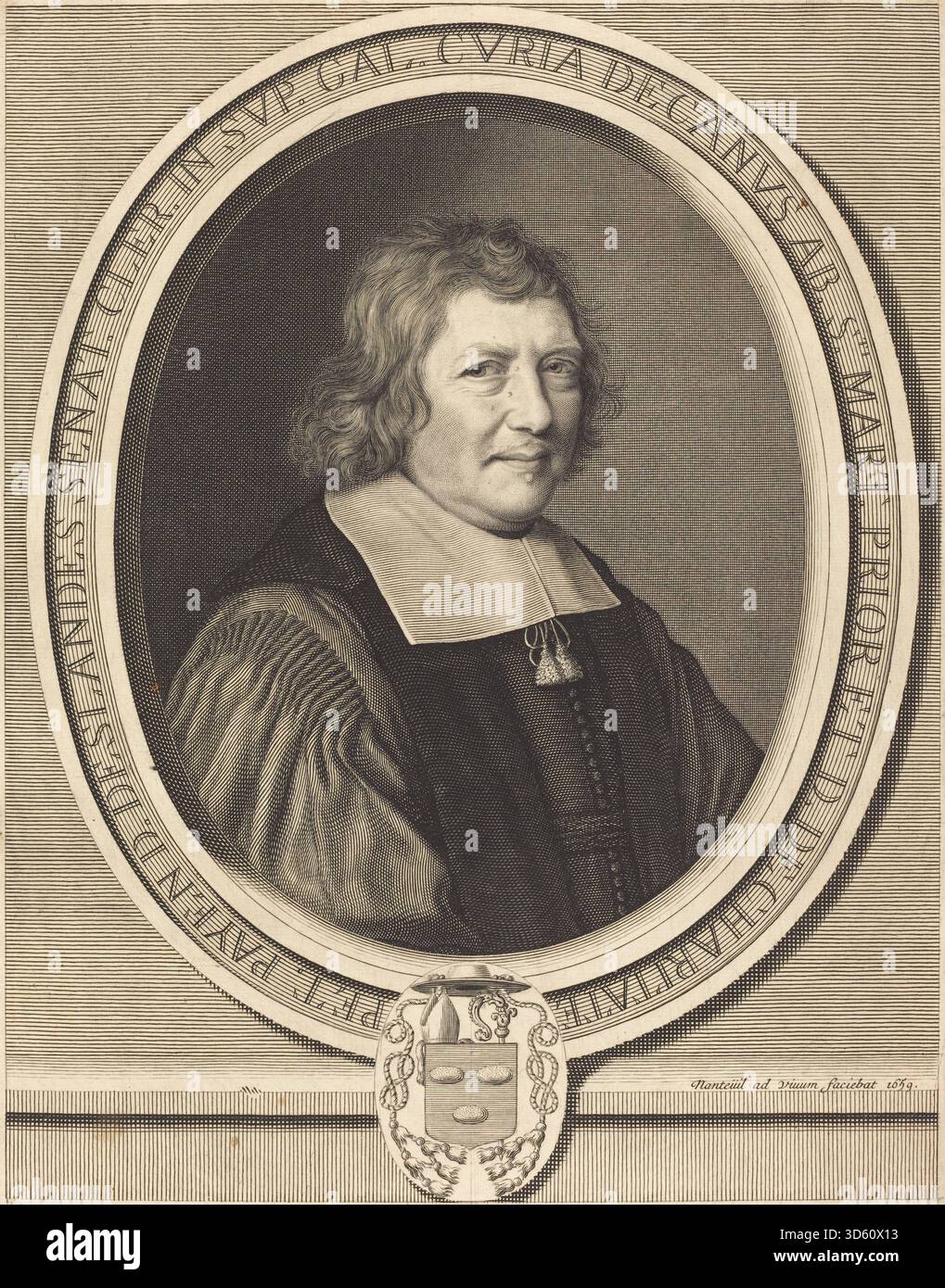 A 1659 engraving by Robert Nanteuil of Pierre Payen. The portrait ...