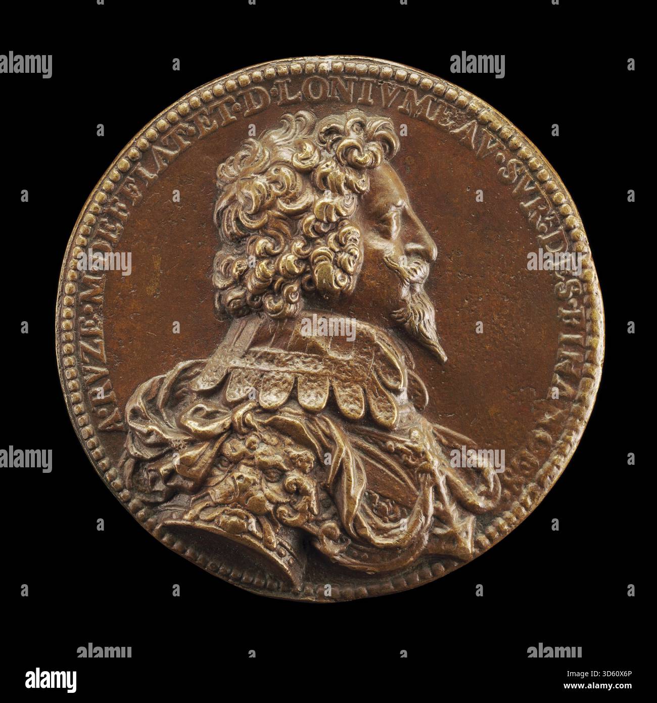 A 1629 medal by Jean Warin depicting Antoine Coëffier, Baron Longjumeau ...