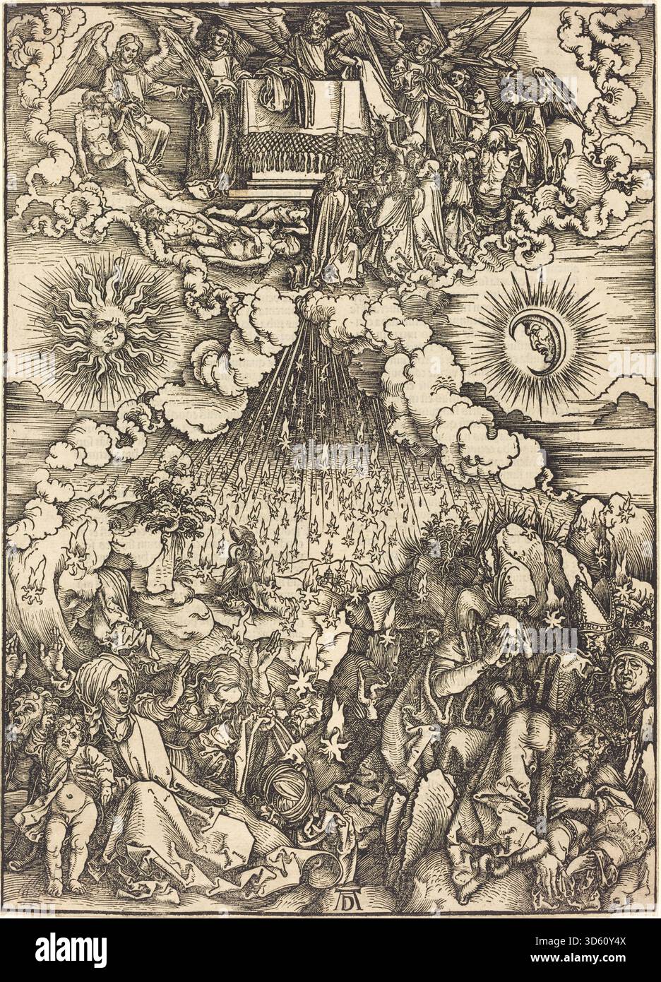 This engraving shows the apocalyptic opening of the fifth and sixth ...