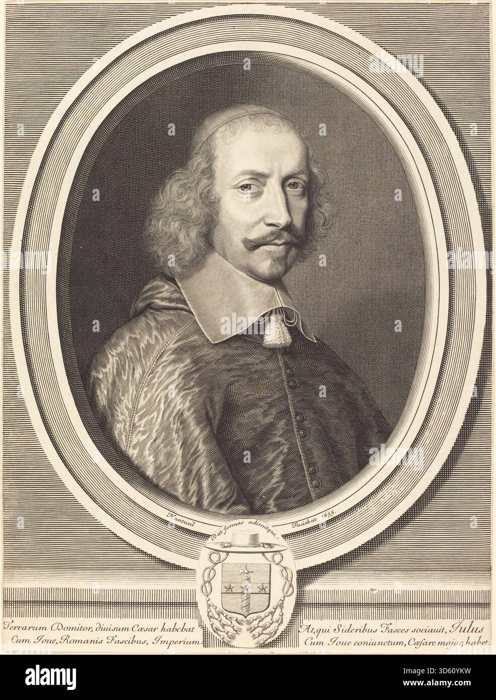 Engraving by Robert Nanteuil depicting Cardinal Jules Mazarin, created ...