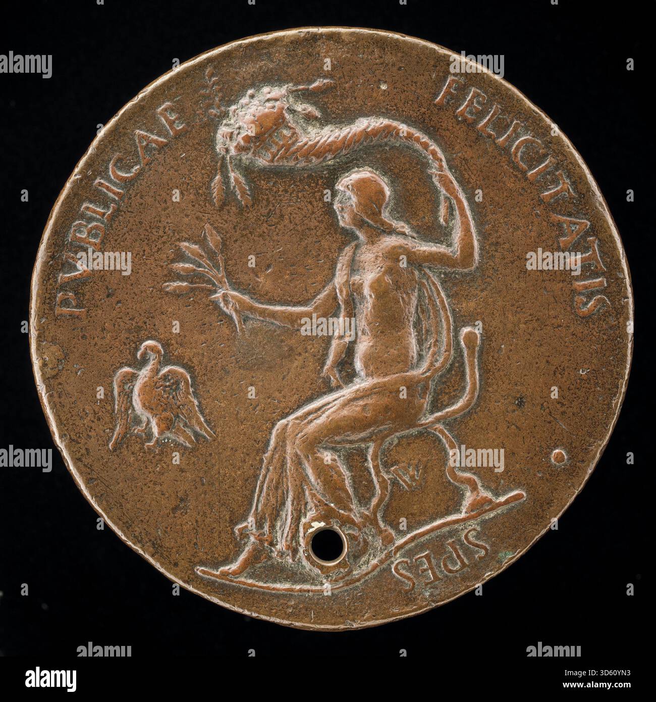 This medal reverse by Adriano Fiorentino shows Felicitas seated ...