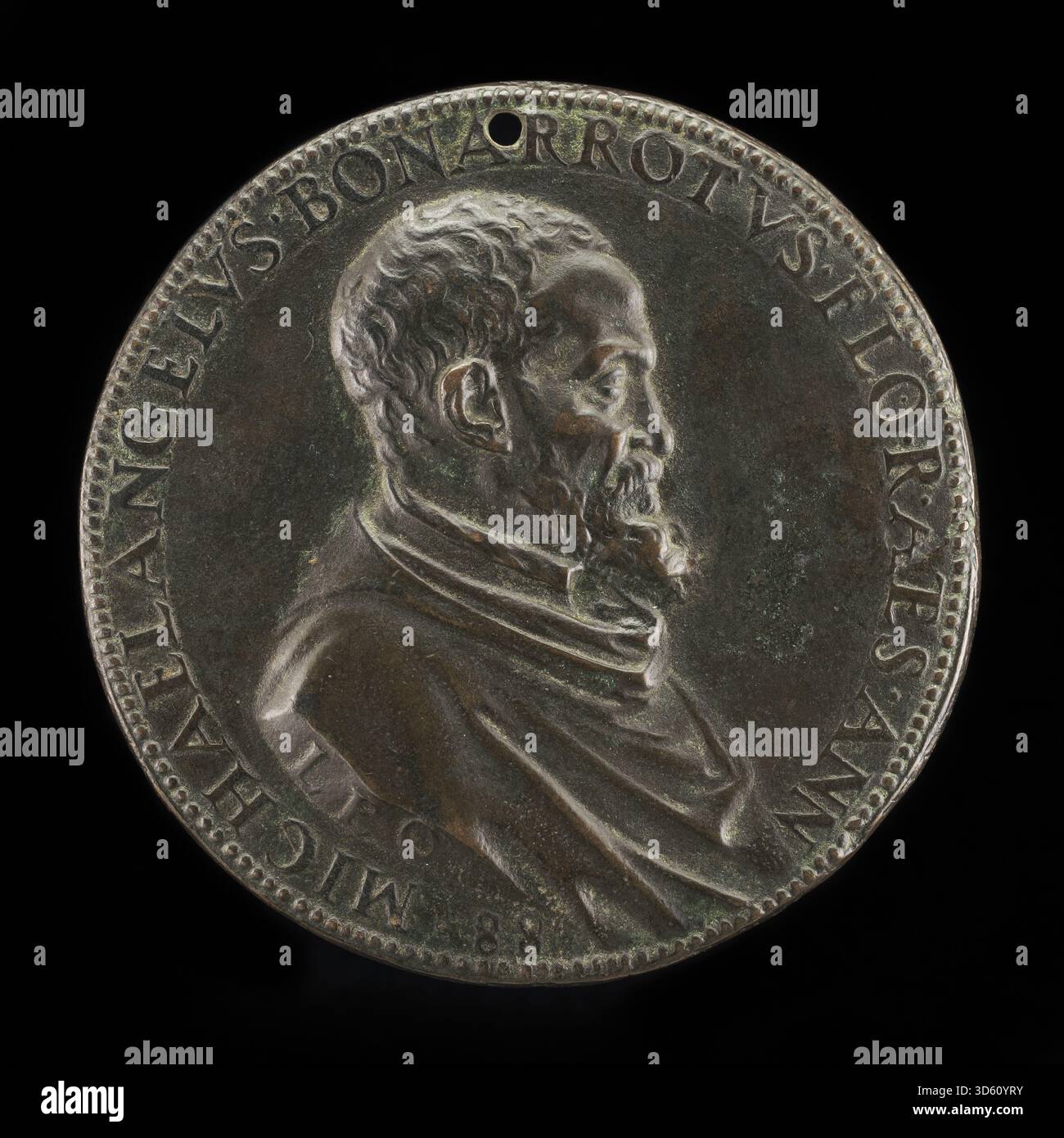 Leone Leoni’s obverse artwork depicts Michelangelo Buonarroti, the ...