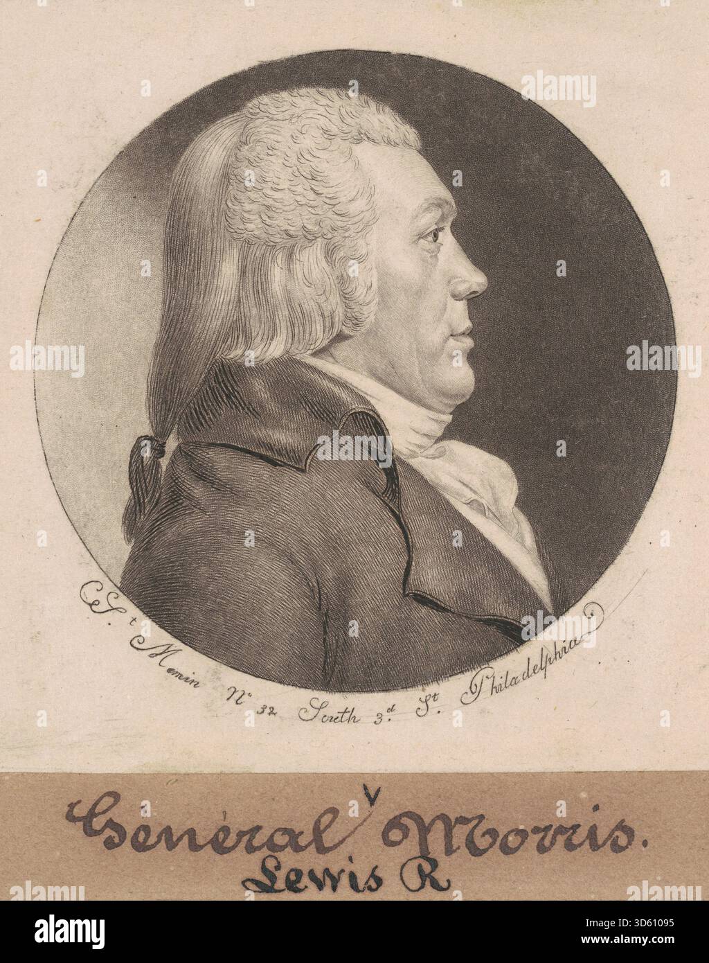 This 1798 portrait by Charles B. J. Févret de Saint-Mémin shows Lewis ...