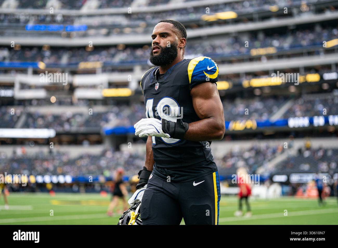 Los Angeles Rams linebacker Omar Speights (48) during pregame of a NFL ...