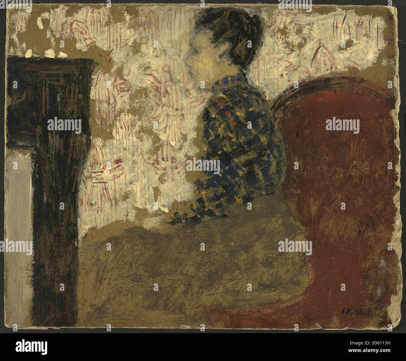 Vuillard’s circa 1894 painting depicts a woman seated by the fireside ...
