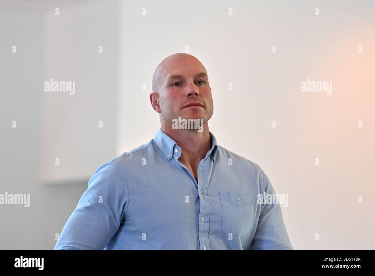 Independent Senator David Pocock arrives at a press conference at ...