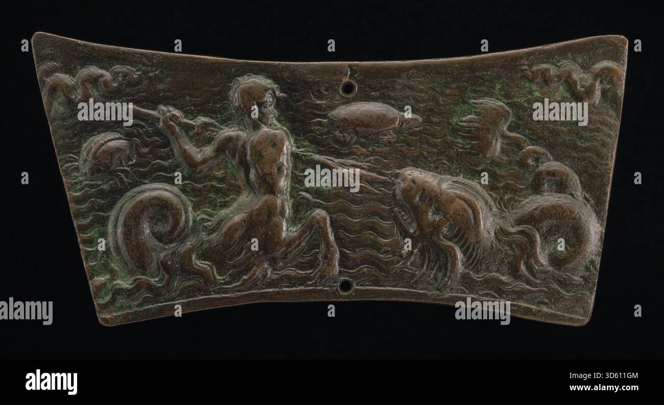 North Italian early 16th-century artwork showing sea monsters in combat ...