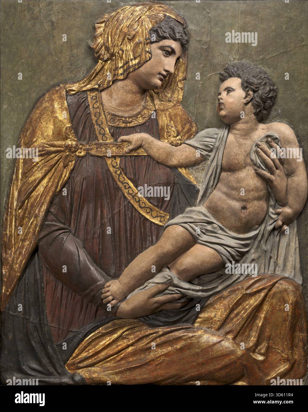 This c.1550 painting by Jacopo Sansovino depicts the Madonna and Child ...