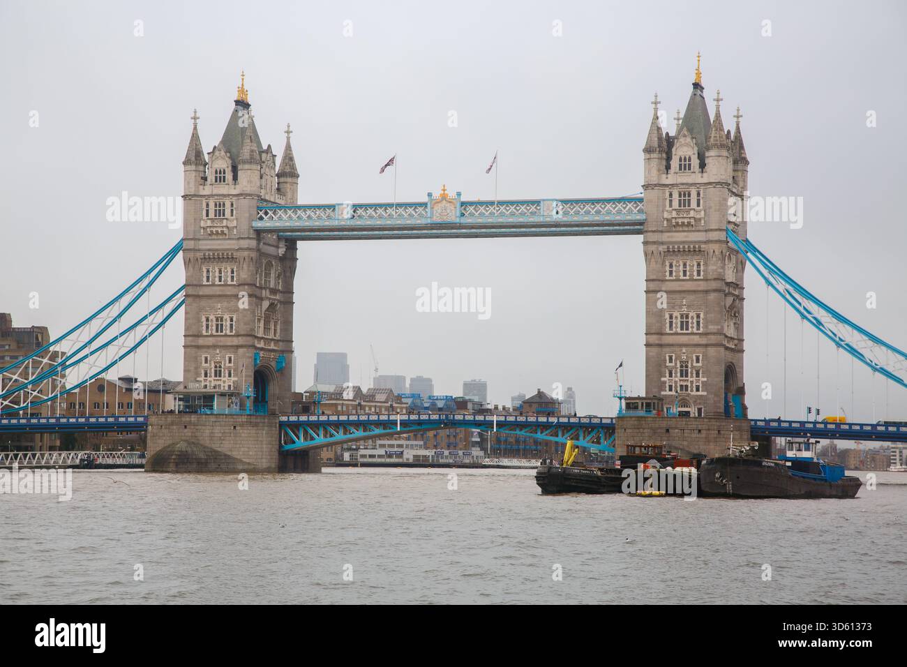 The Famous Tower Bridge over Thames river, London, England Stock Photo ...