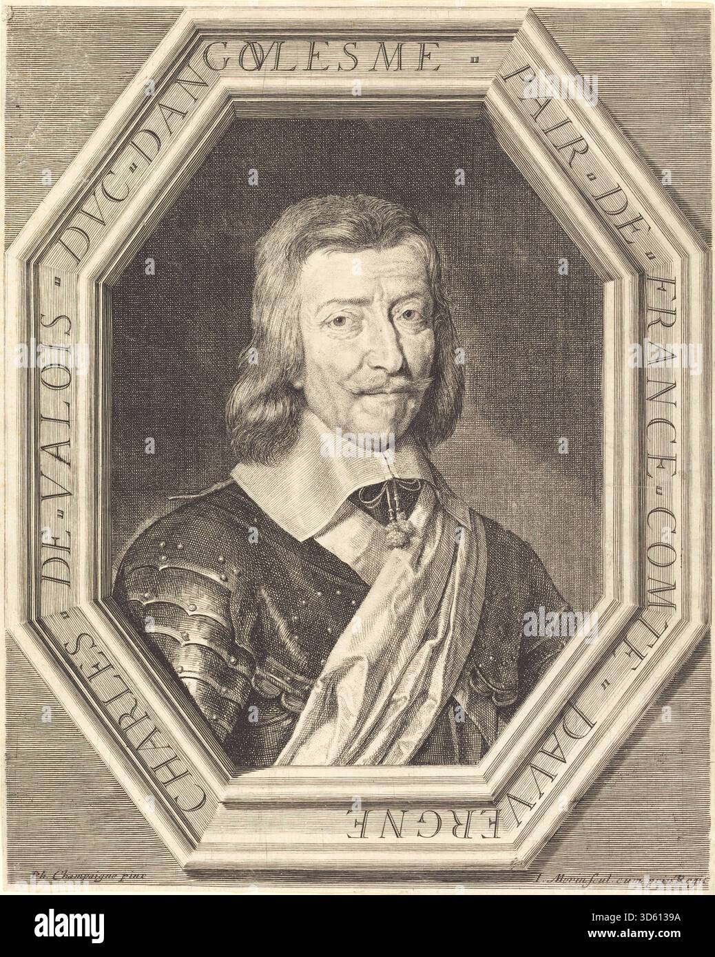 This engraving by Jean Morin, after Philippe de Champaigne, depicts ...