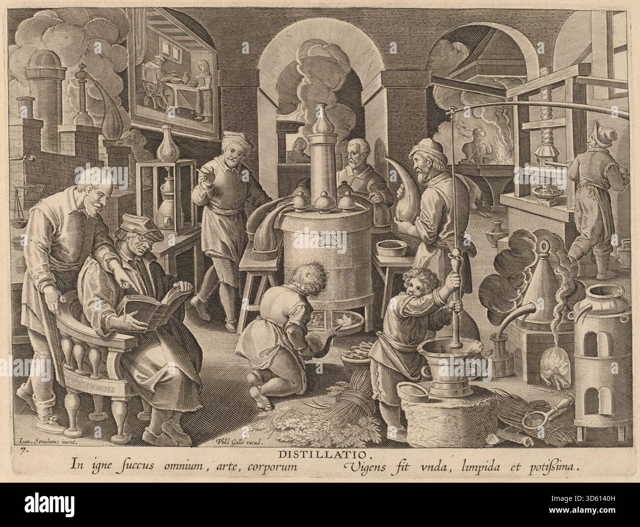 This engraving, by Theodor Galle after Jan van der Straet, illustrates ...