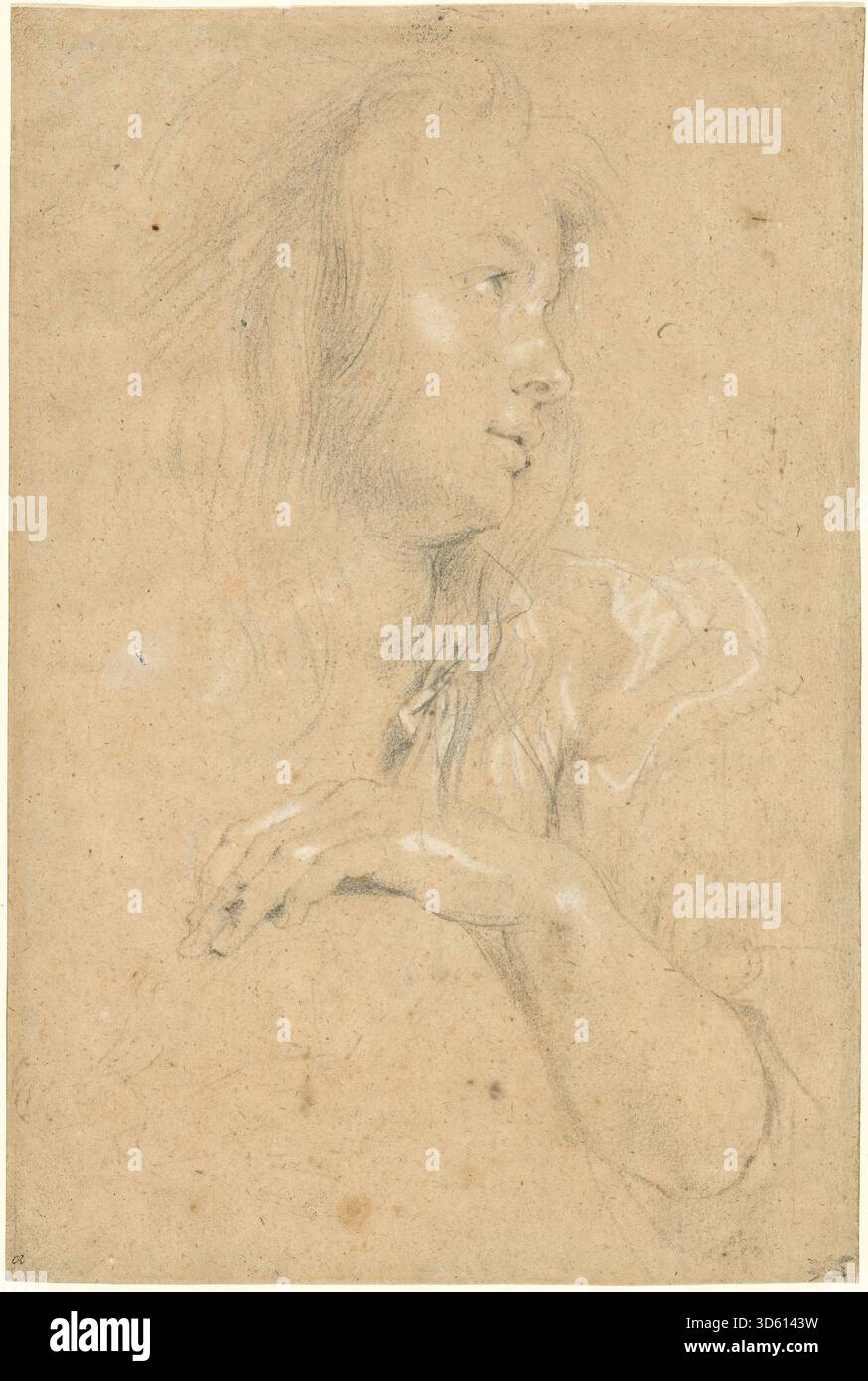 This painting by Sir Peter Paul Rubens depicts a young woman in profile ...