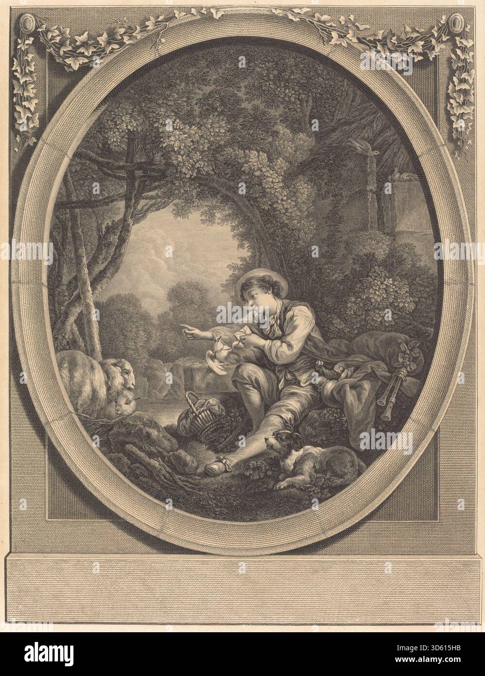 This engraving by Jacques Firmin Beauvarlet after François Boucher ...