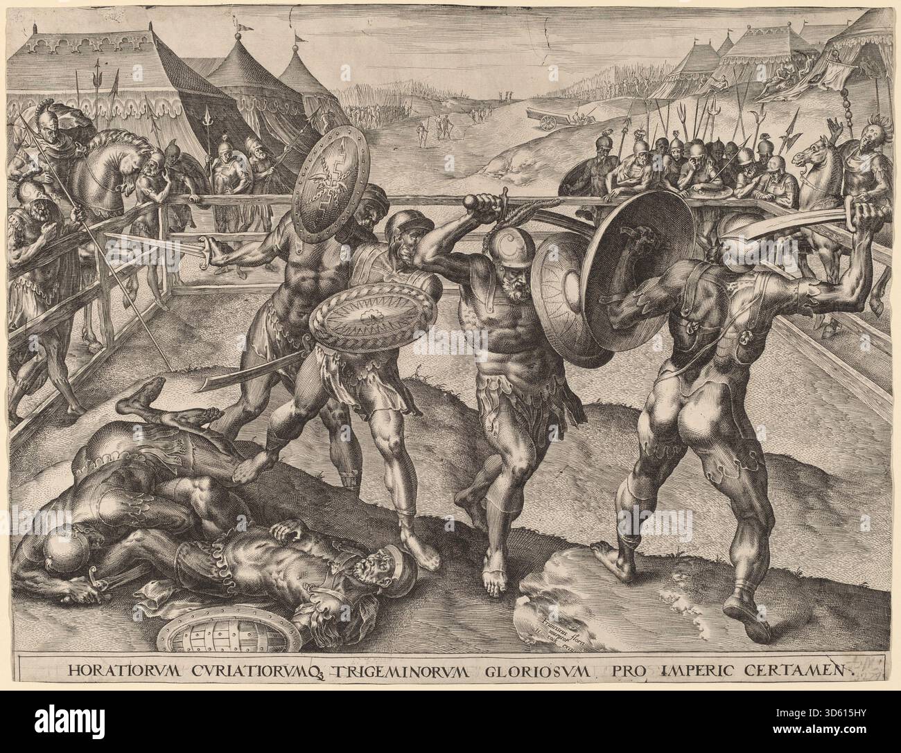This painting after Frans Floris I illustrates the Battle of the ...