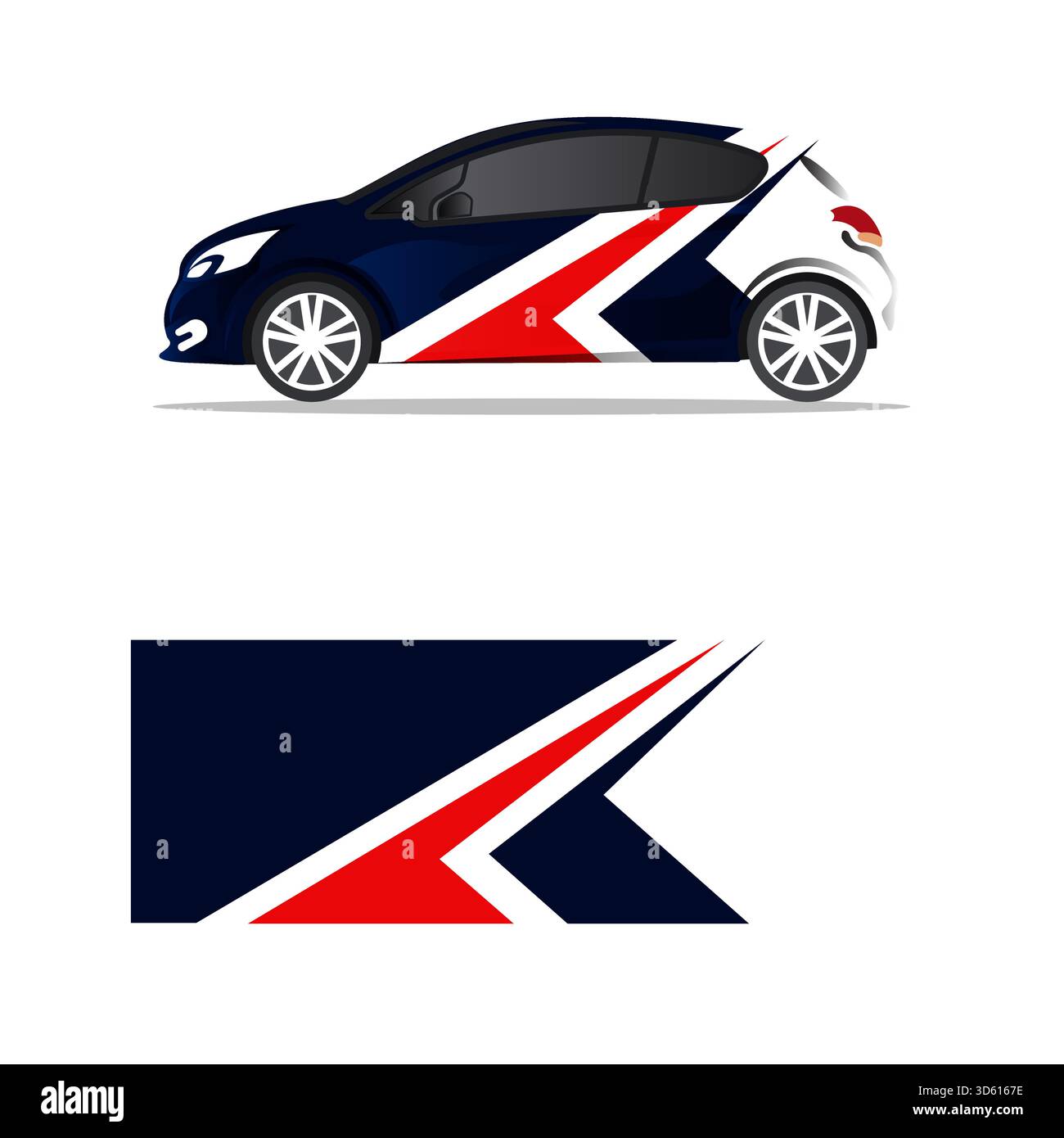 Sport decal sticker wrap with sharp lines for livery design and brand ...