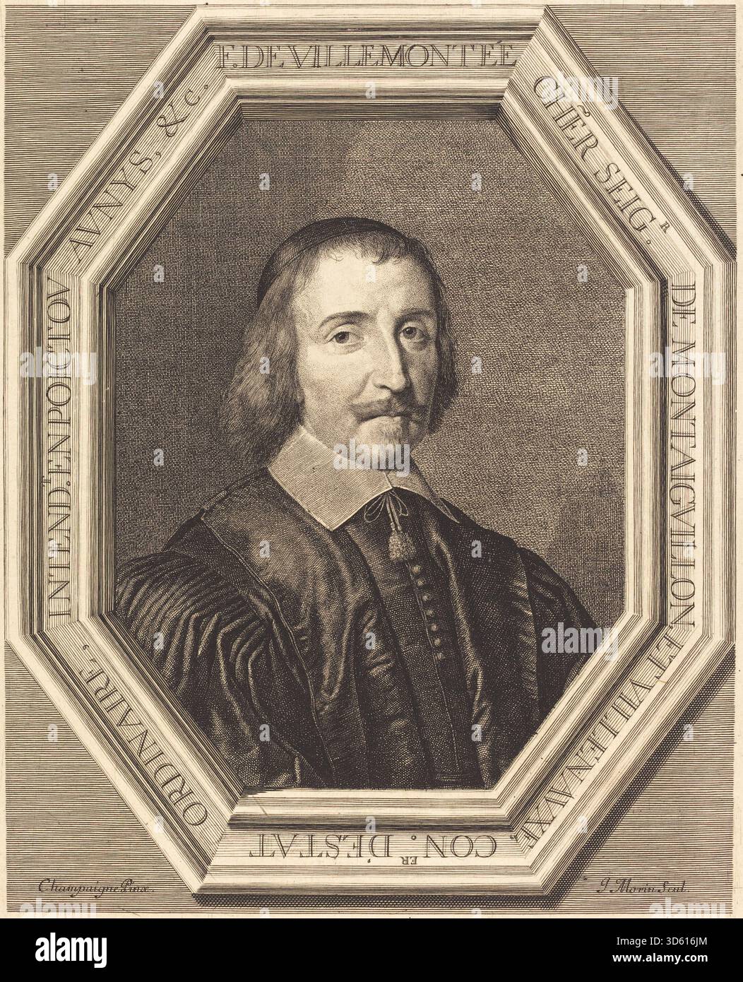 The engraving by Jean Morin, based on Philippe de Champaigne ...