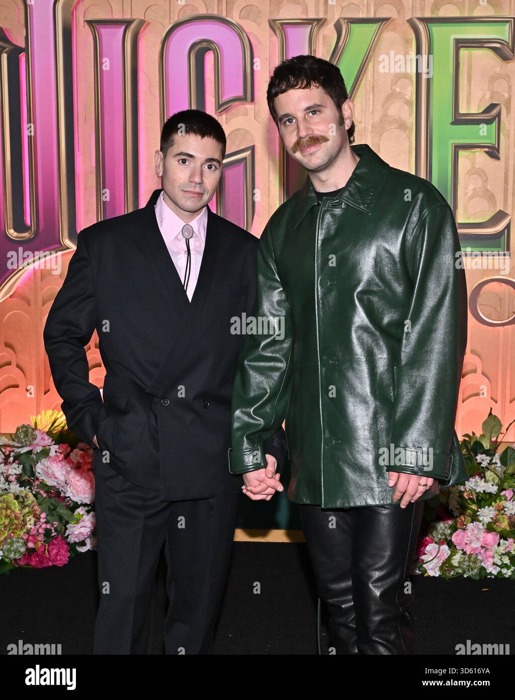 Noah Galvin, left, and Ben Platt attend the premiere of "Wicked: For ...