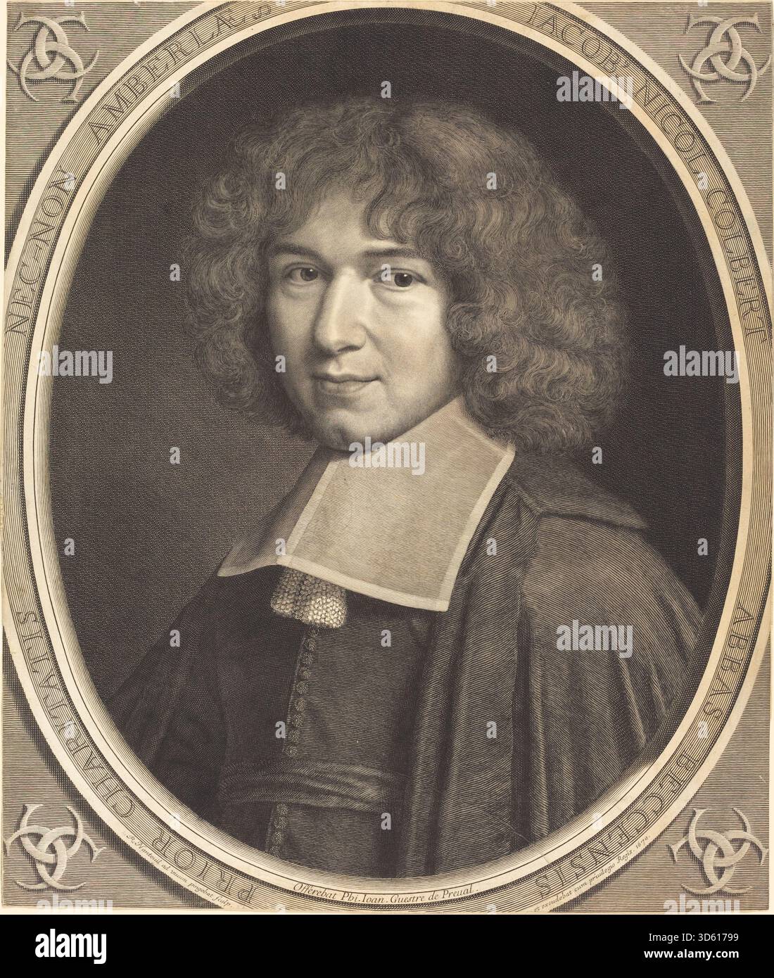 Robert Nanteuil's 1670 engraved portrait of Jean-Baptiste Colbert ...