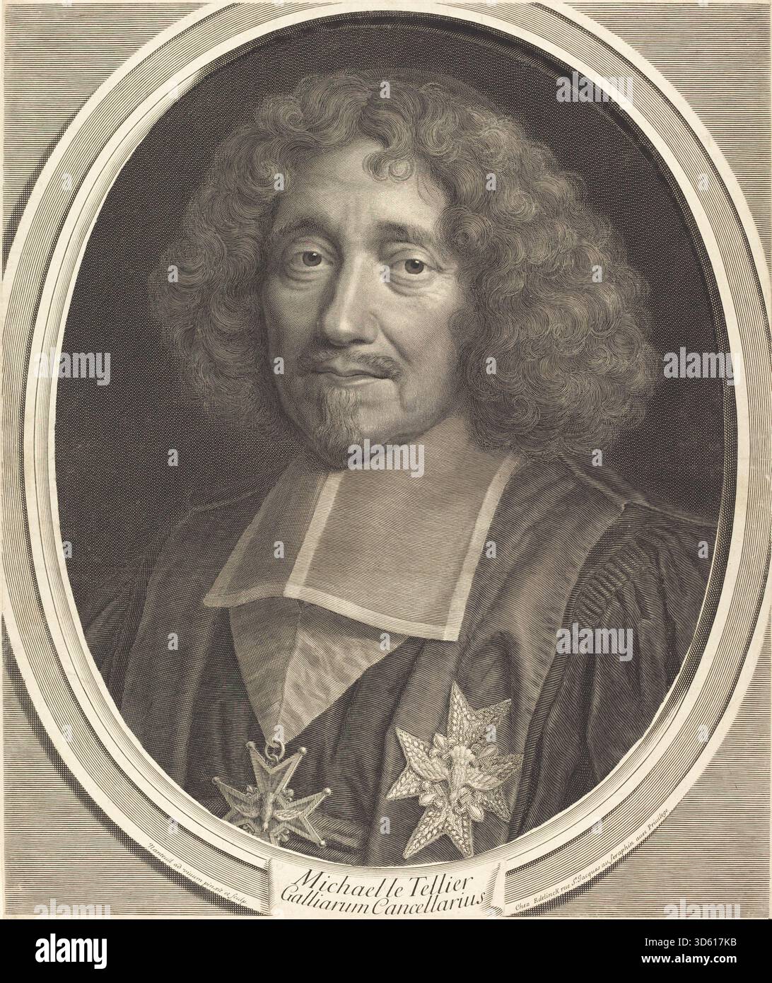 This 1678 engraving by Robert Nanteuil depicts Chancellor Michel Le ...