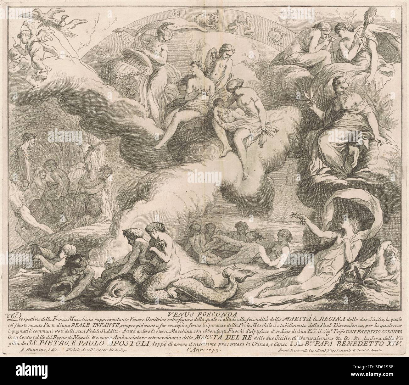 This artwork shows Venus Genetrix, depicted with mythological figures ...